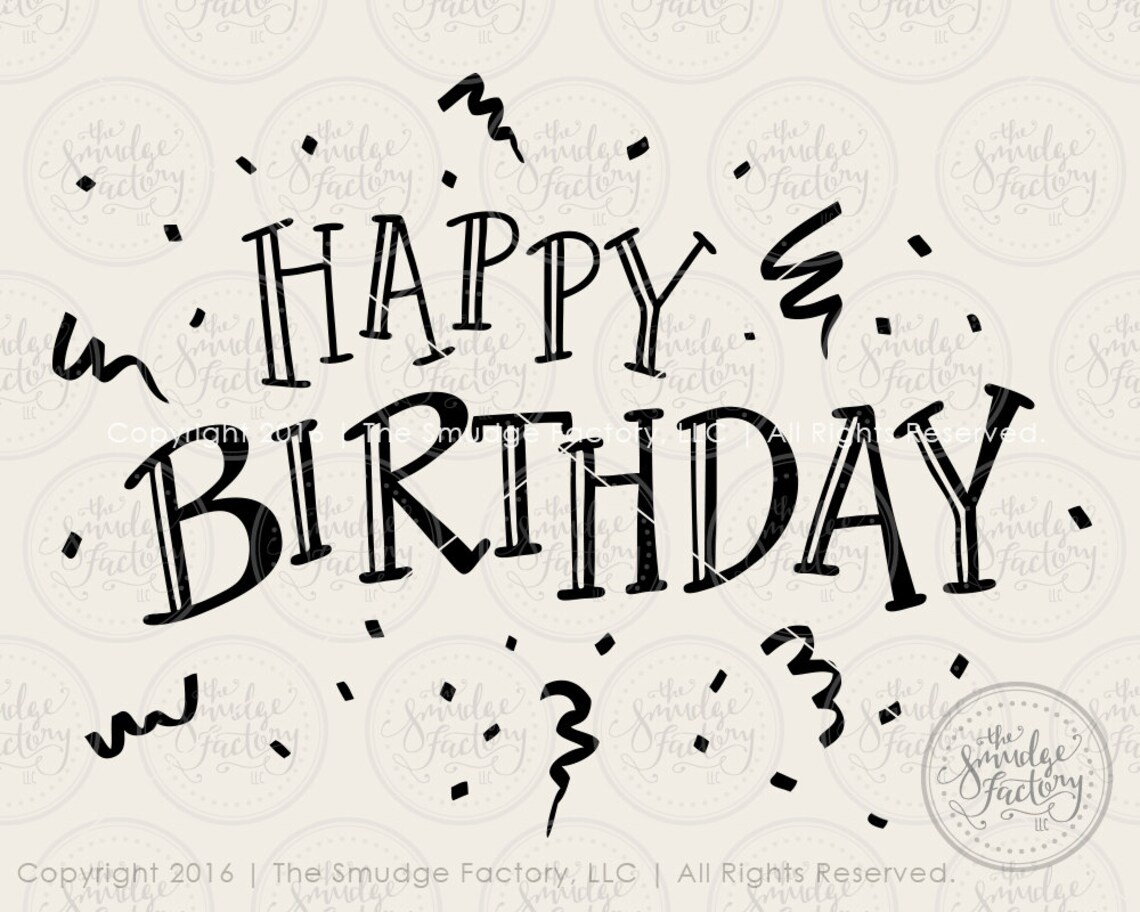 Happy Birthday Printable Decor DIY Birthday Art Print and | Etsy