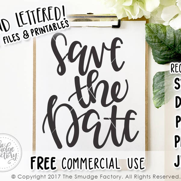 Save the Date Svg - Etsy
