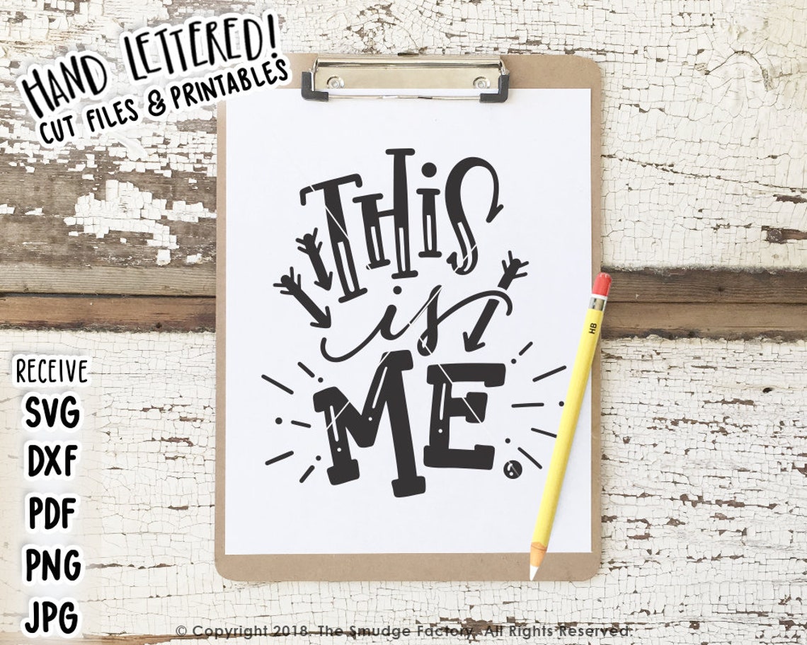 This is Me SVG Cut File Hand Lettered Cutting File Don't | Etsy