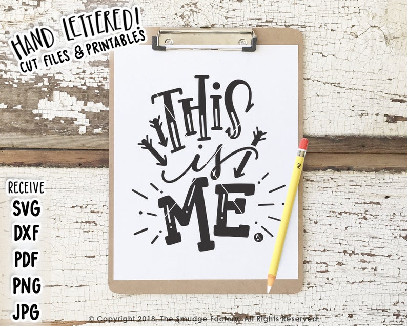 This Is Me SVG Cut File Hand Lettered Cutting File Don't | Etsy