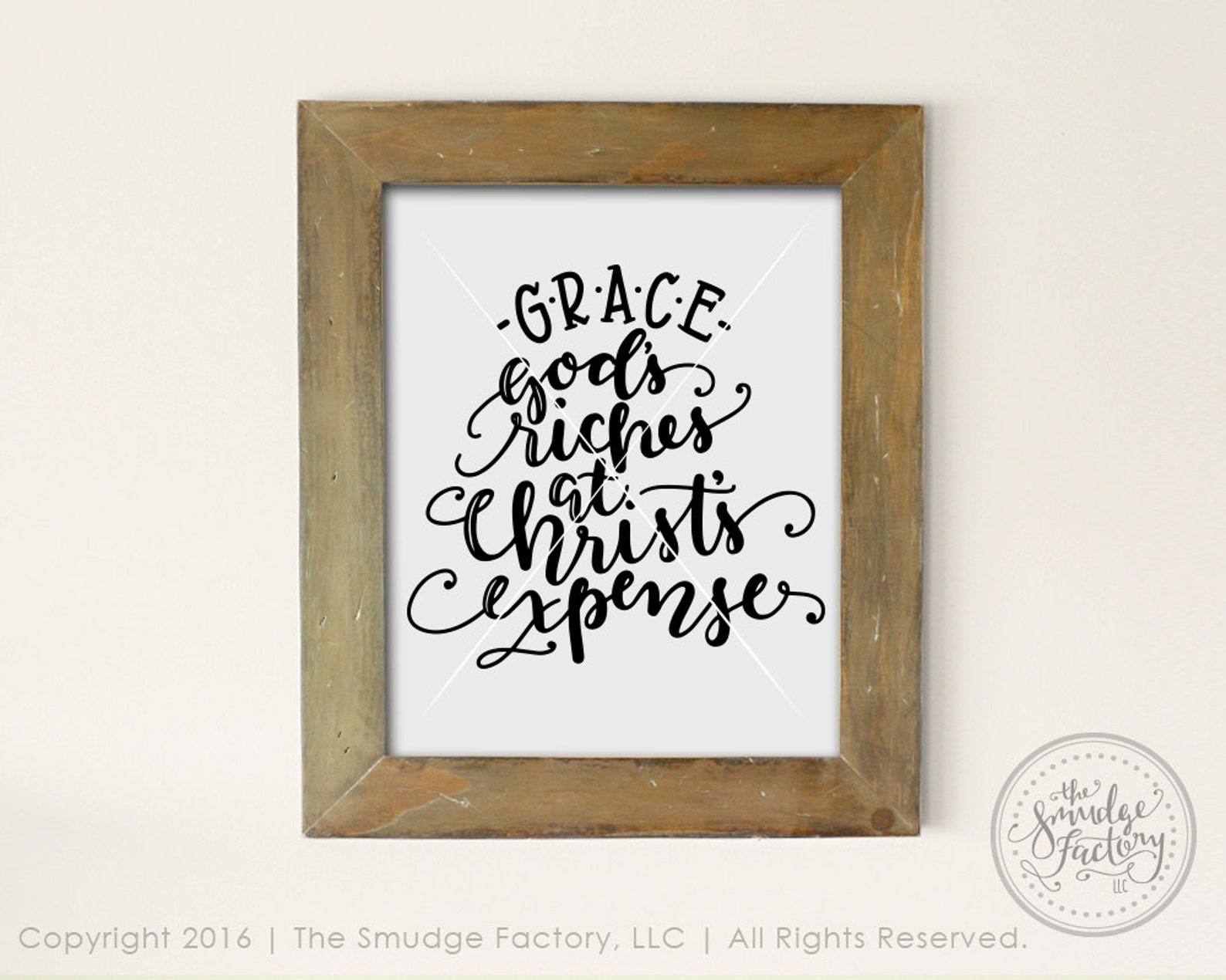 Grace SVG Bible Verse God's Riches at Christ's - Etsy