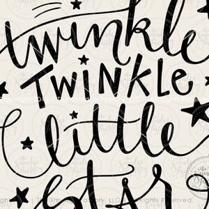 Twinkle Twinkle Little Star Printable, Hand-lettered Nursery Art ...
