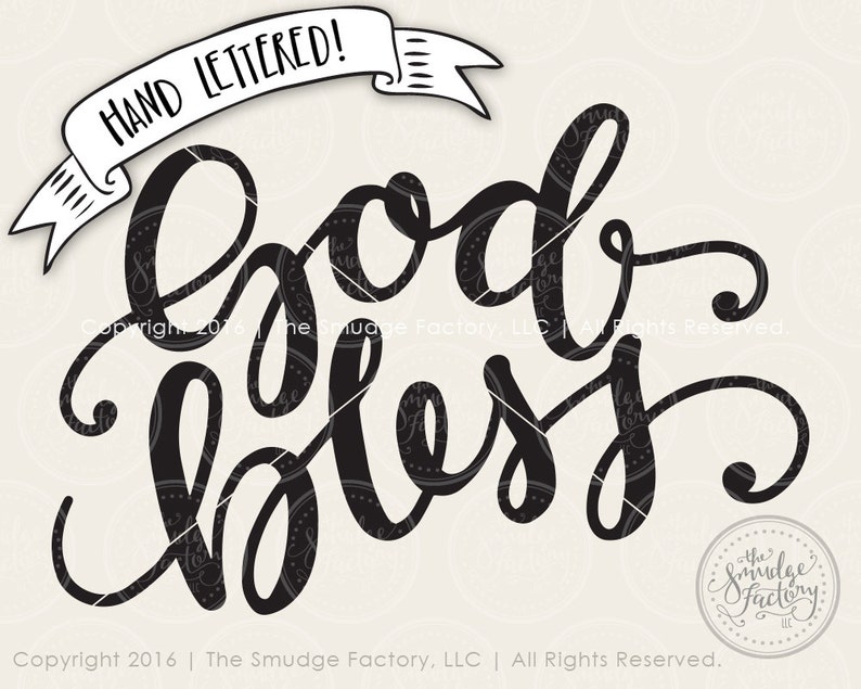 God Bless SVG, Hand Lettered Bible Verse, Wedding Cut File - Etsy