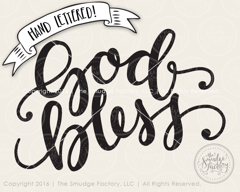 God Bless SVG Hand Lettered Bible Verse Bible Verse Print | Etsy