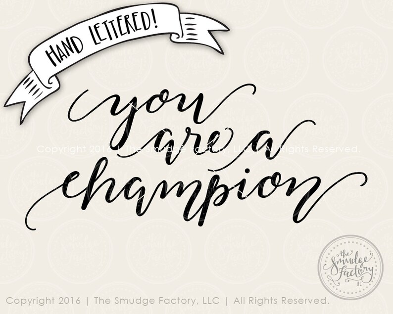 Champion SVG You Are A Champion Sports SVG Competitive SVG | Etsy