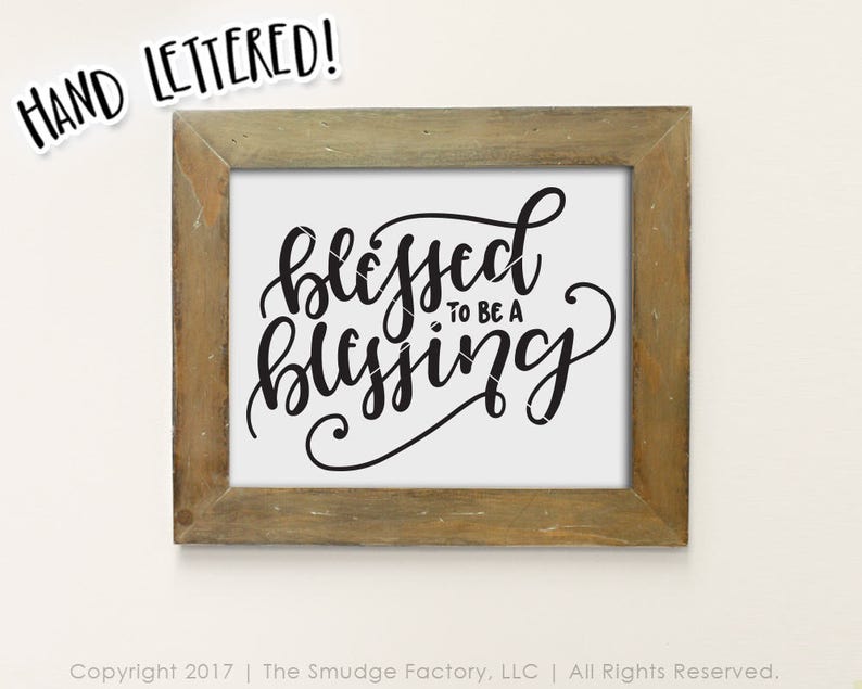 Be A Blessing Printable File Blessed DIY Print Blessed to Be | Etsy