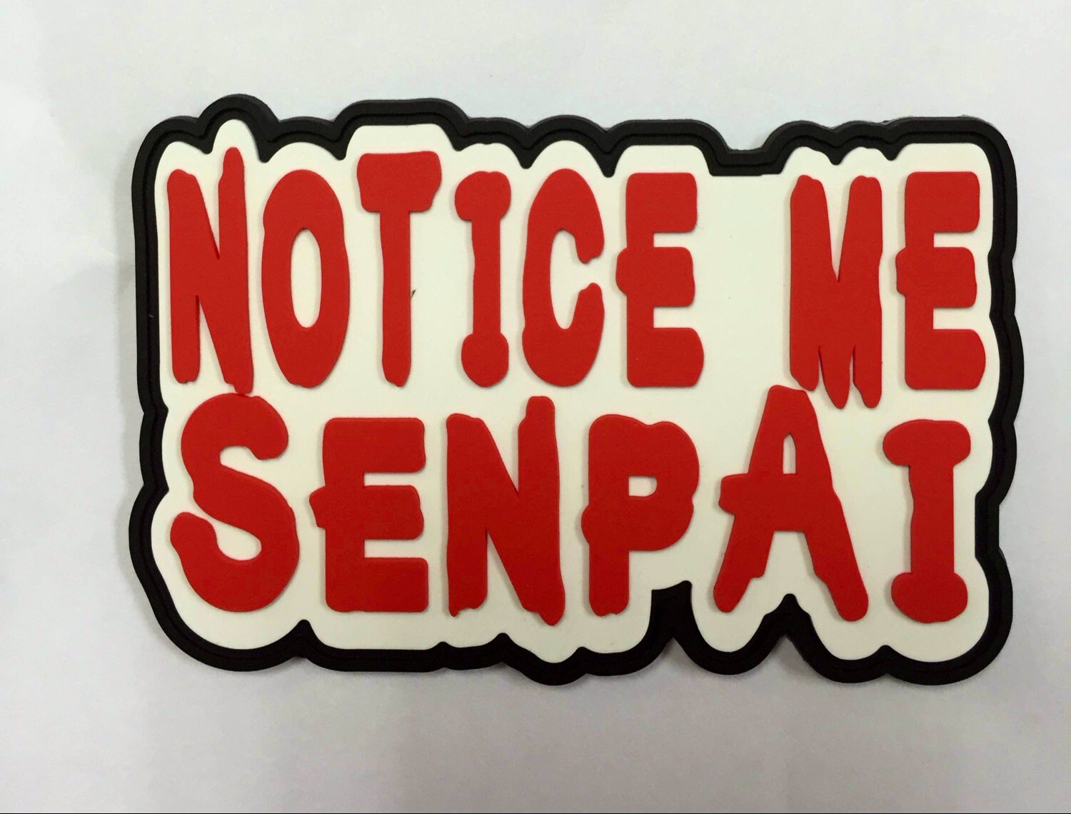 Notice me Senpai pvc patch 2x3 inches with (limited quantities)