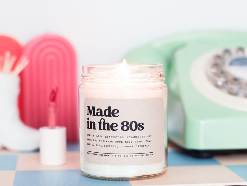 Made in the 80s Strawberry Candle for Summer Candle Nostalgic Candle ...