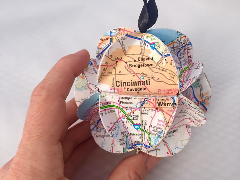 Ohio Map Ornament: Personalized Travel Souvenir - Etsy