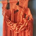 Orange Macrame Wall Hanging - Etsy