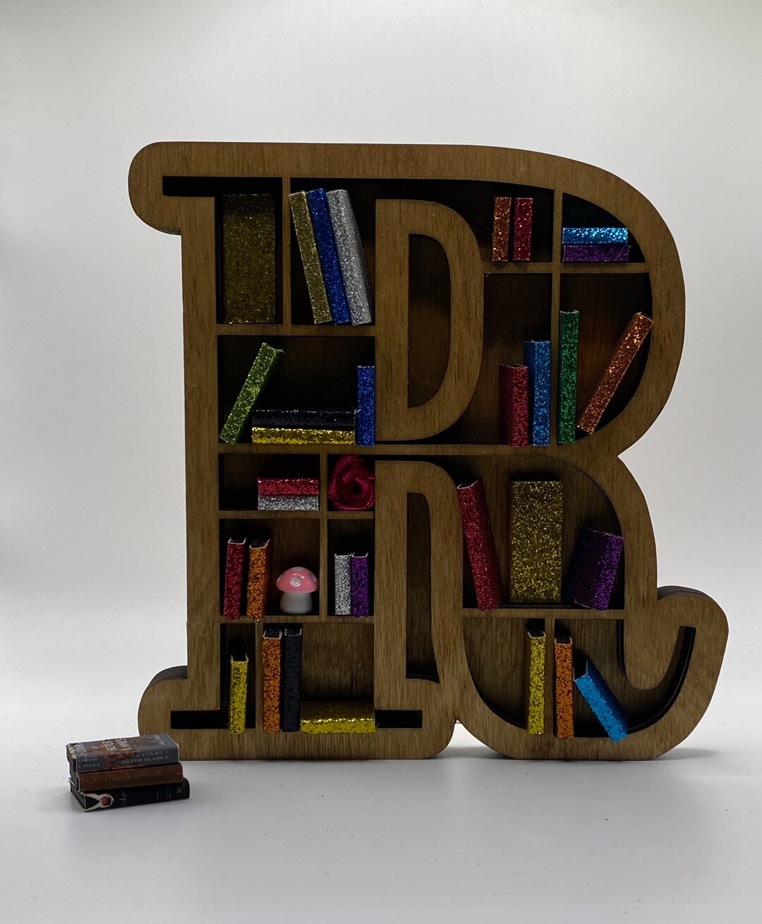 Book Nook Letter R, DIY Book Nook, Book Lover Gift, Book Nook Kit ...