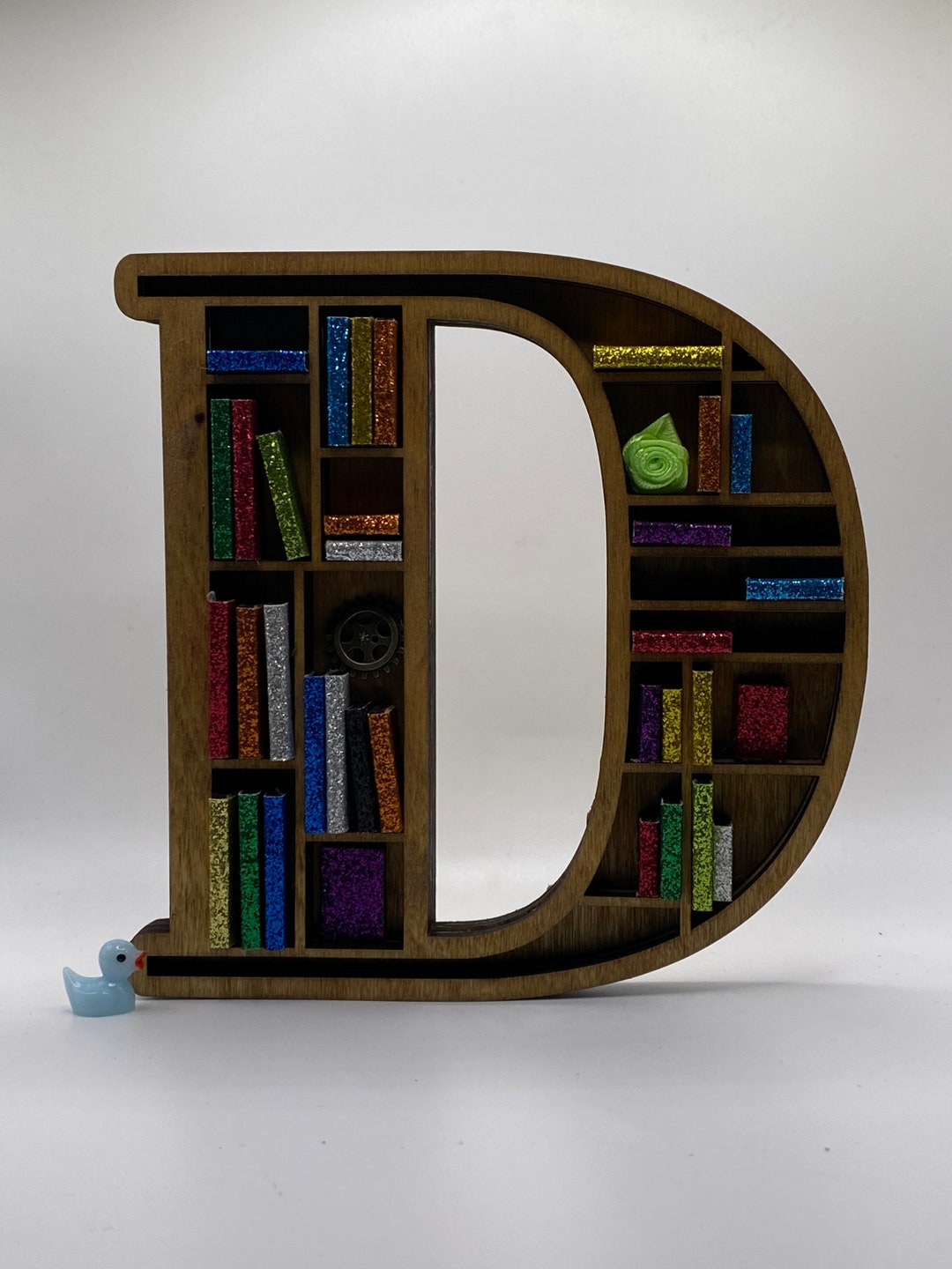 Book Nook Letter D, DIY Book Nook, Book Lover Gift, Book Nook Kit ...
