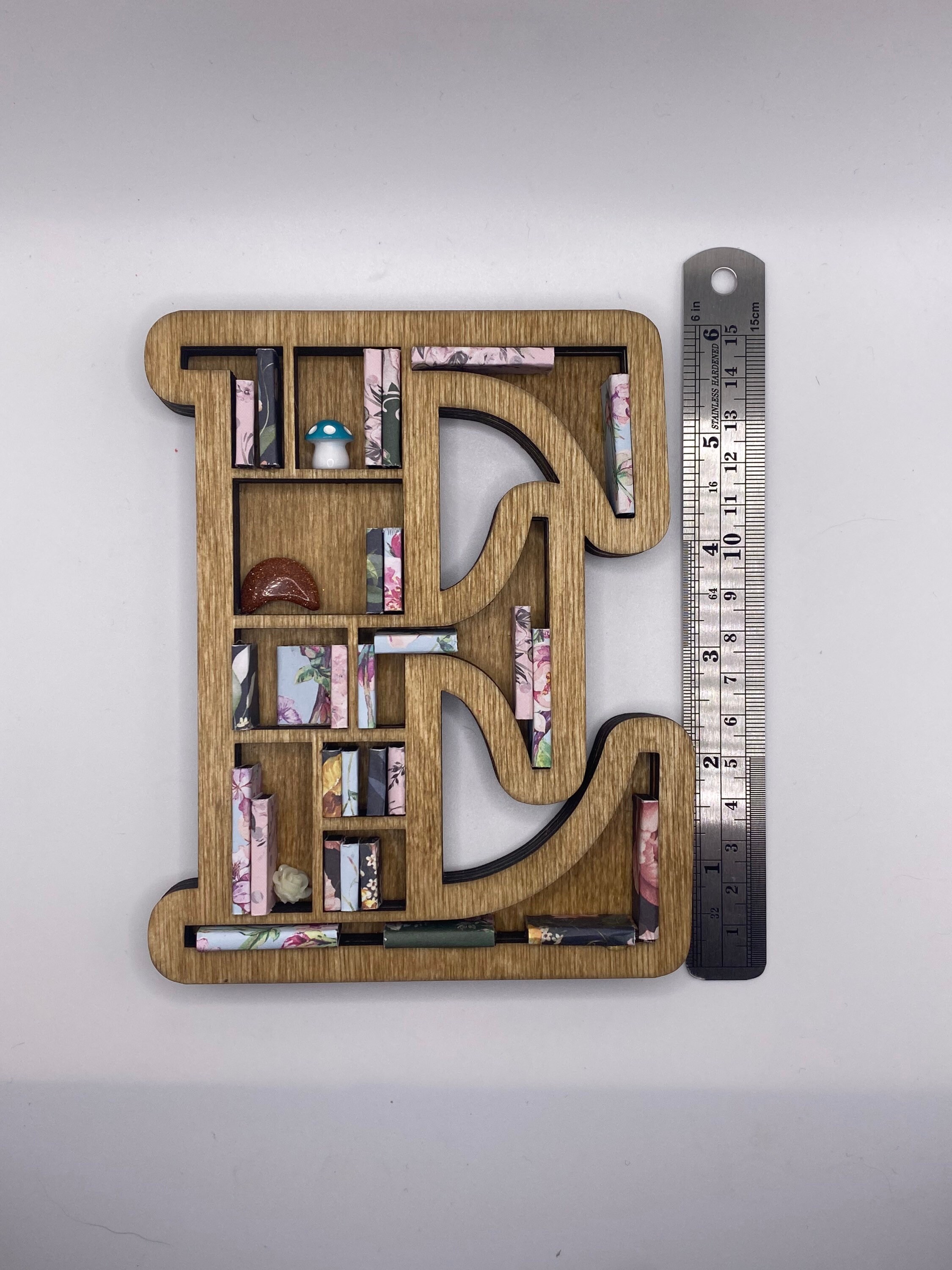 Book Nook Letter E, DIY Book Nook, Book Lover Gift, Book Nook Kit ...