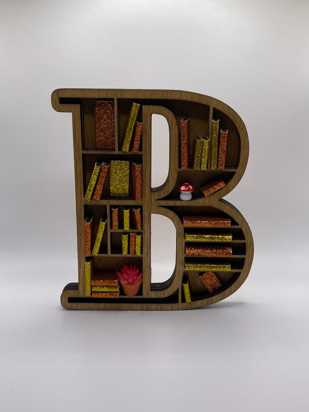 Book Nook Letter B, DIY Book Nook, Book Lover Gift, Book Nook Kit ...