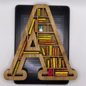 Letter A Book Nook: DIY Book Lover Gift, Miniature Bookshelf - Etsy