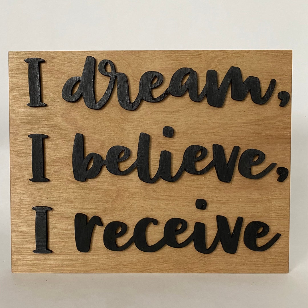 Sueño creo recibo letrero de madera decoración de pared de - Etsy México