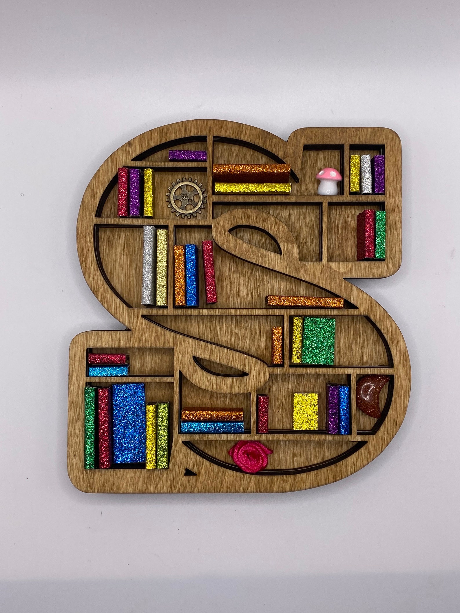 Letter S Book Nook: DIY Miniature Bookshelf Kit - Etsy