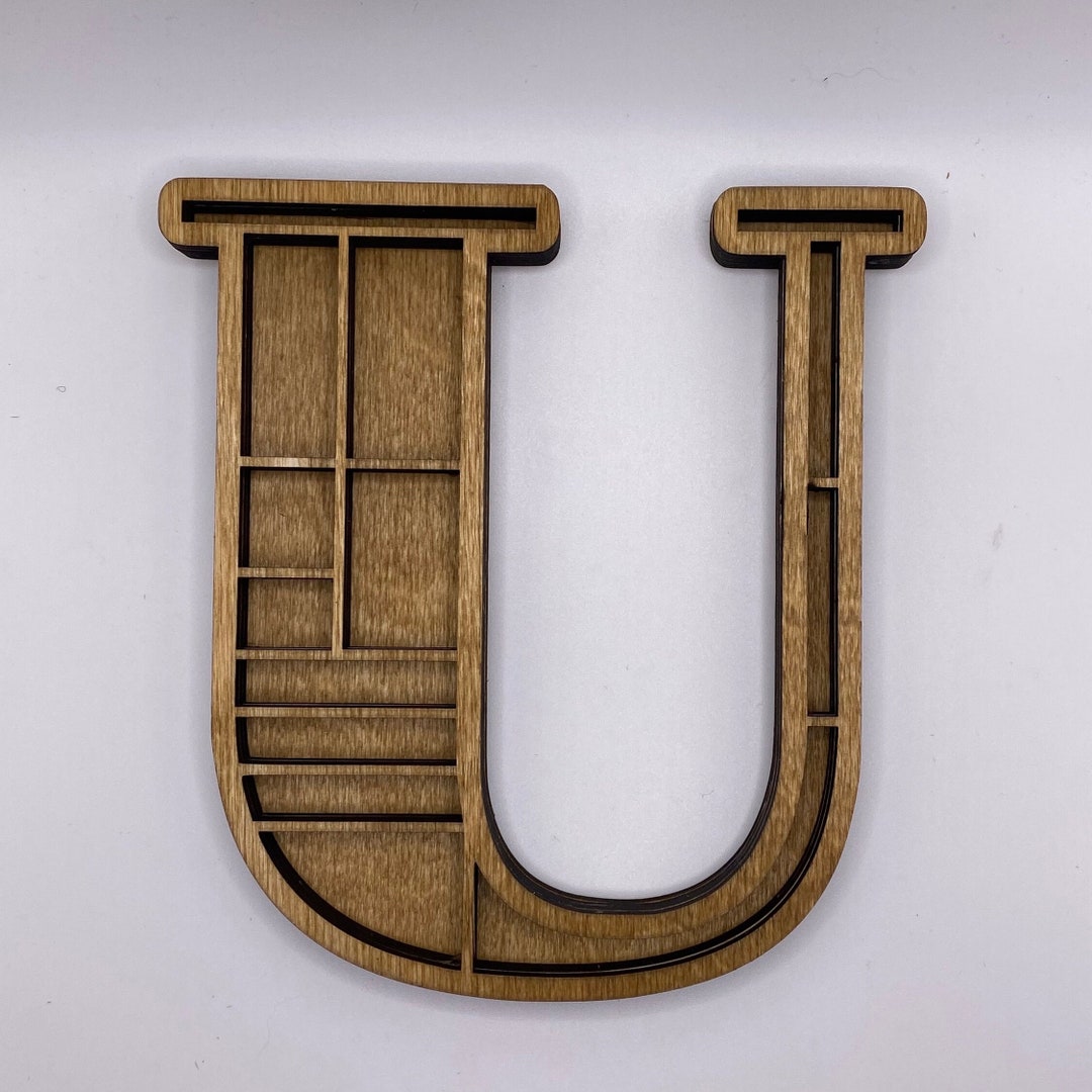 Letter U Book Nook: DIY Book Lover Gift, Custom Bookshelf Decor - Etsy
