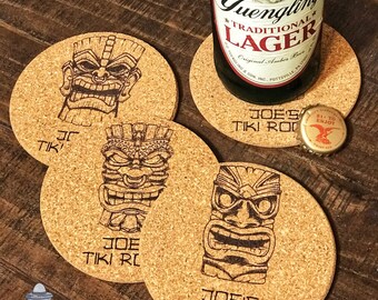 Tiki Bar Coasters | Etsy