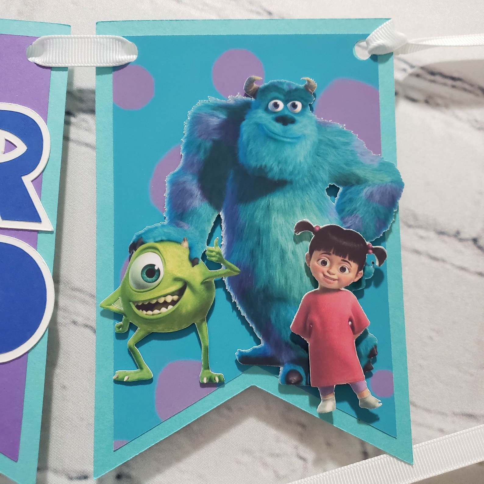 Monsters Inc inspired Happy Birthday Banner and Decorations | Etsy
