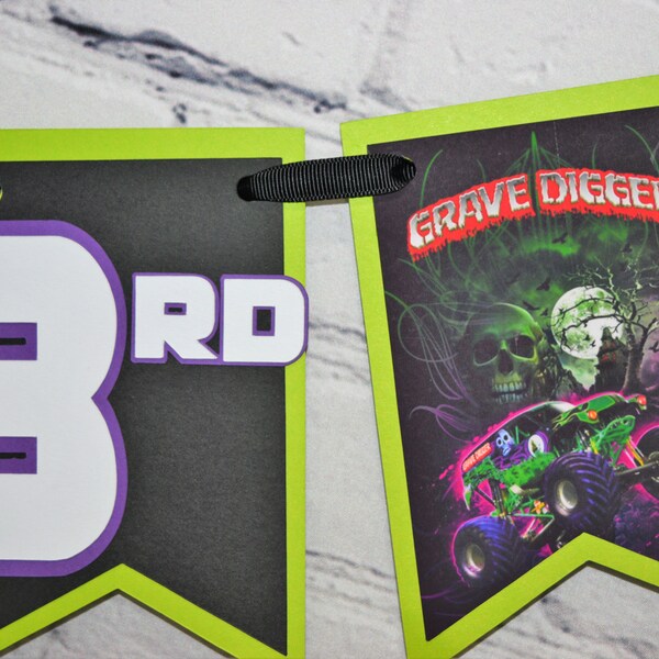 Monster Jam Party Banner - Etsy