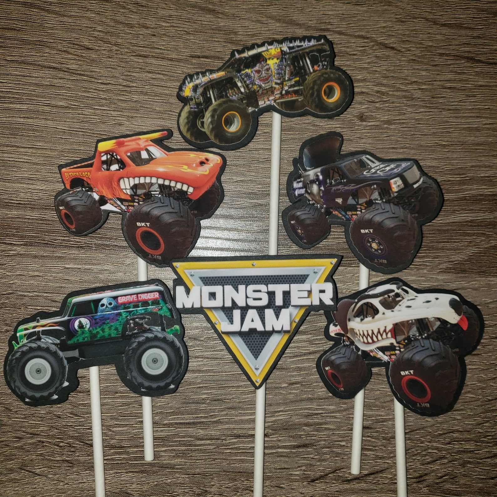 MONSTER JAM inspired Happy Birthday Banner and Decorations | Etsy