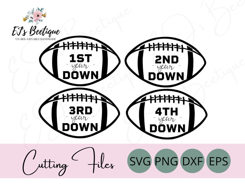 Football Birthday SVG, 1st Year Down, Football SVG, Birthday SVG Bundle ...