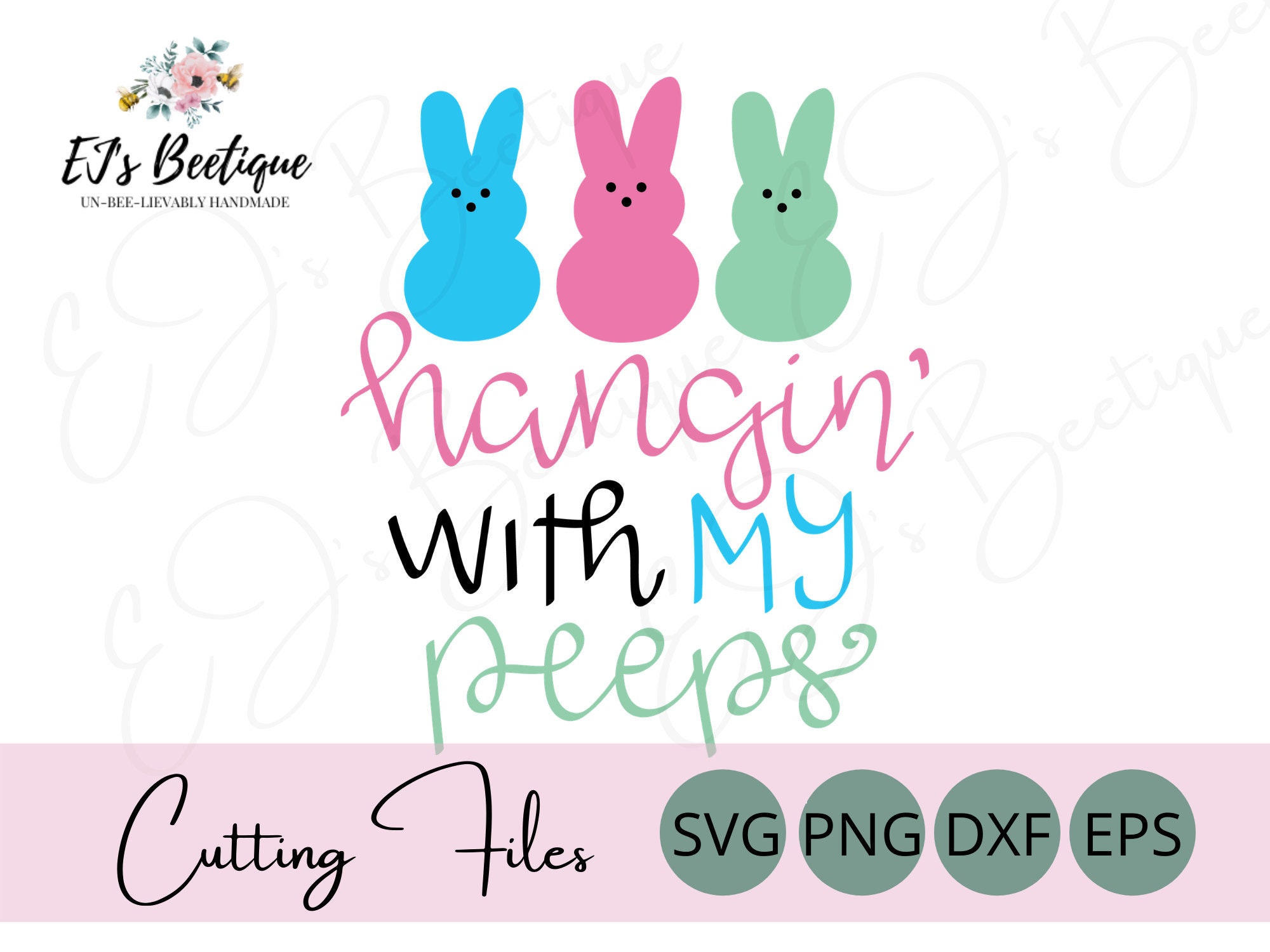 Easter SVG, Hanging With My Peeps, Hanging With My Peeps SVG, Happy ...