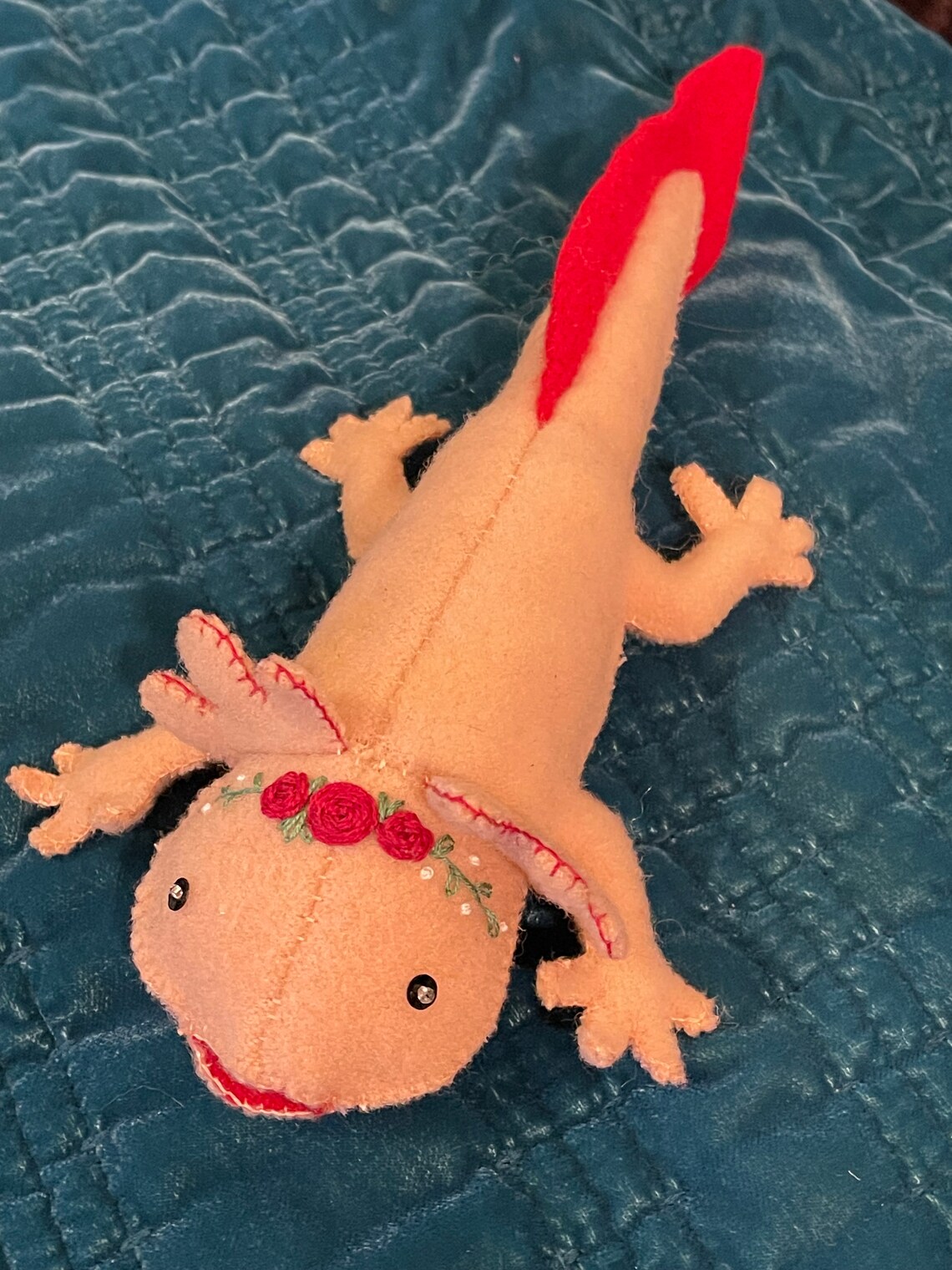 Axolotl Rose Felt Animal PATTERN - Etsy