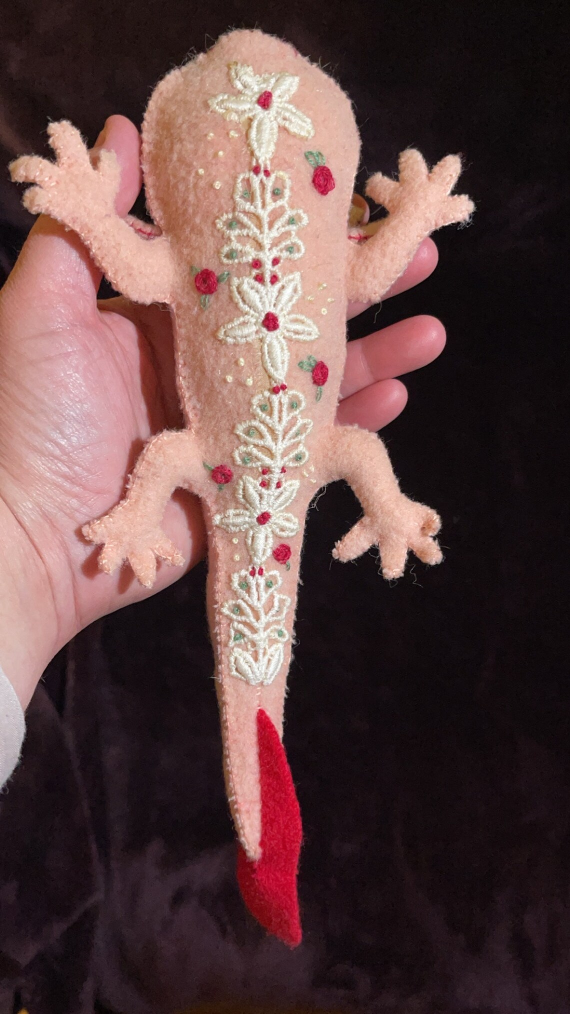 Axolotl Rose Felt Animal PATTERN - Etsy