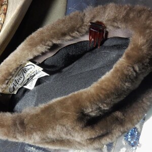 Vintage Fascinator Fur Hat Arctic Sable Miss Alice - Etsy