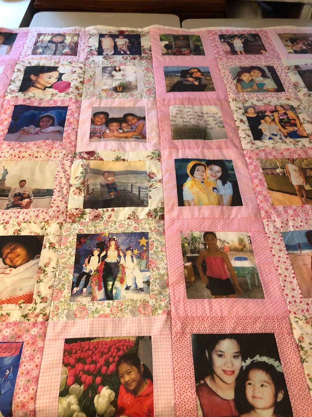 Memory Quilt, Picture Quilt, Photo Quilt, Support Childhood Cancer ...