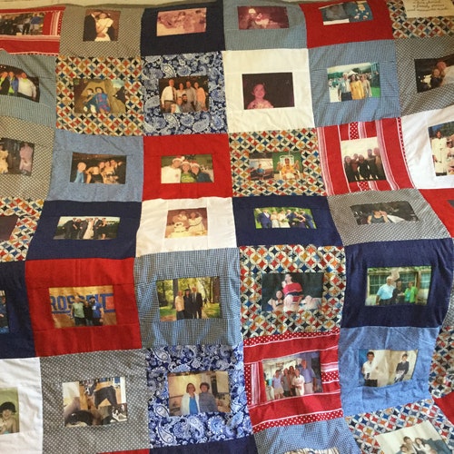 Family Photo Memory Quilt - Etsy