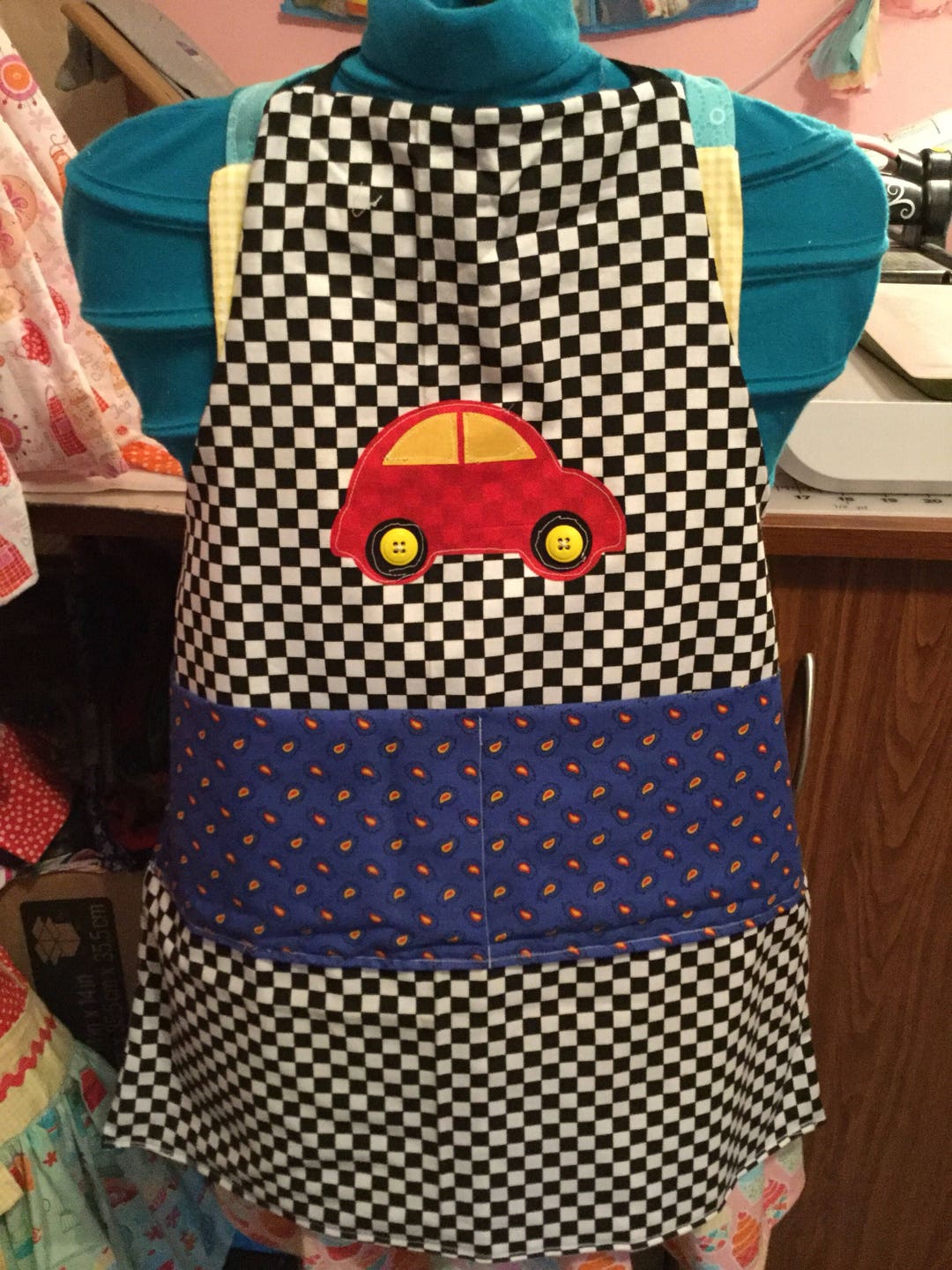 Personalized Kids Car Apron- Any Color, Theme or Character! - Etsy