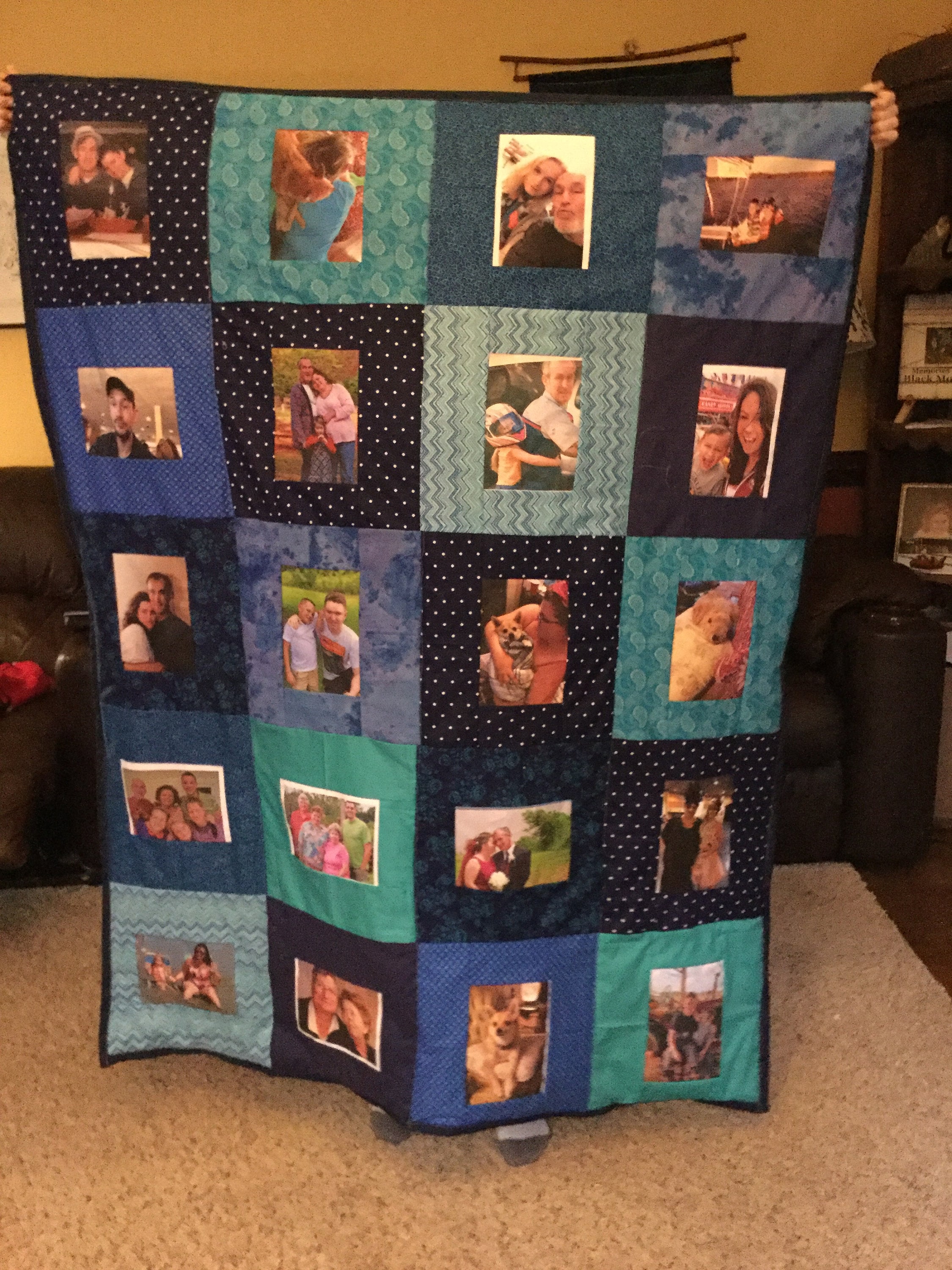 Memory Quilt, Picture Quilt, Photo Quilt, Support Childhood Cancer ...