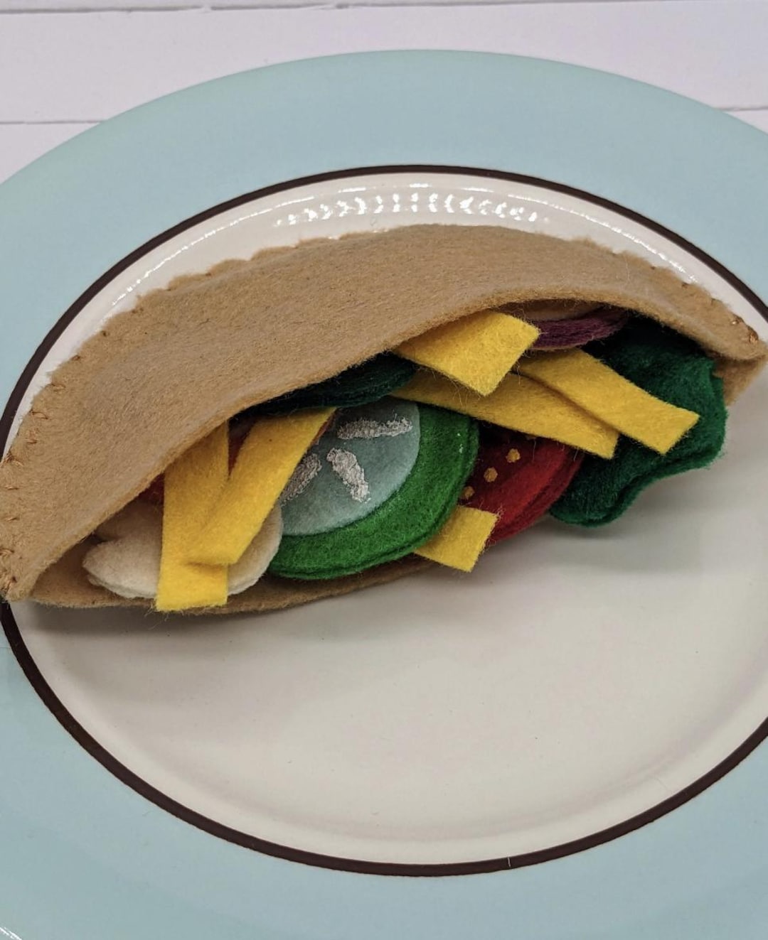Felt Play Food Pita Pocket: Handmade Pretend Play Toy - Etsy