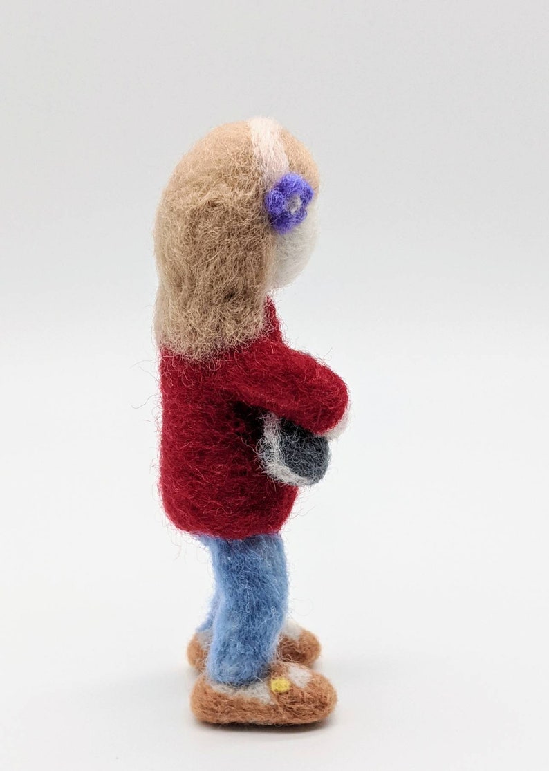 Needle Felt School Girl Needle Felt Person School Girl | Etsy