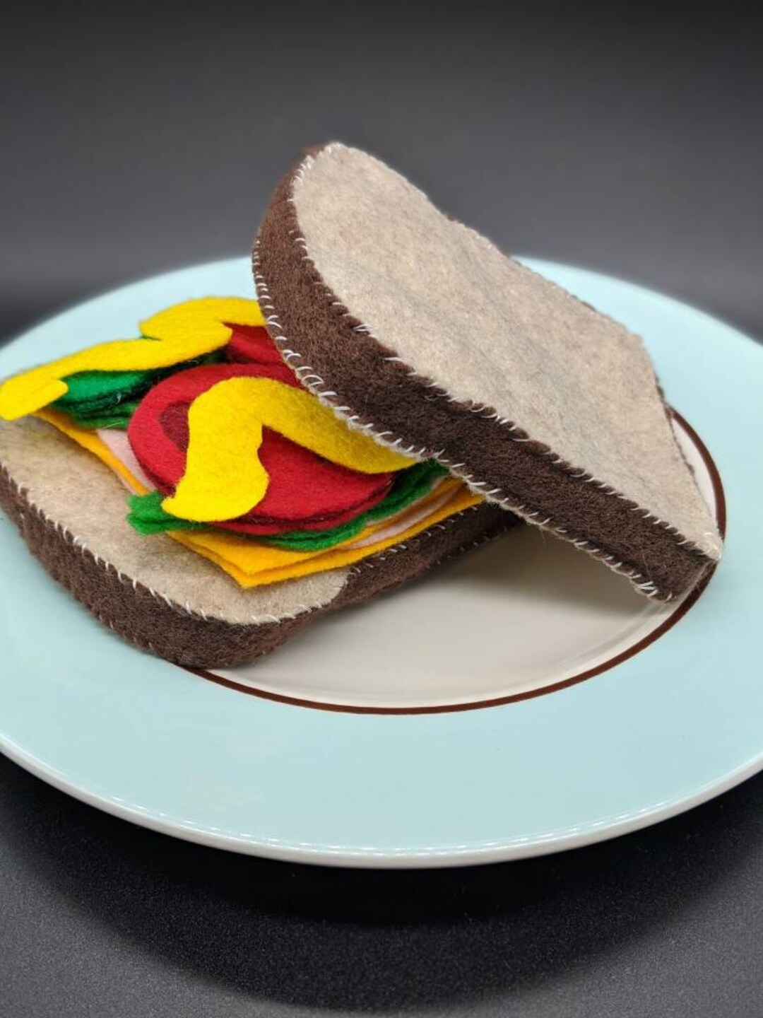 Handmade Felt Play Food Sandwich: Montessori Pretend Toy - Etsy