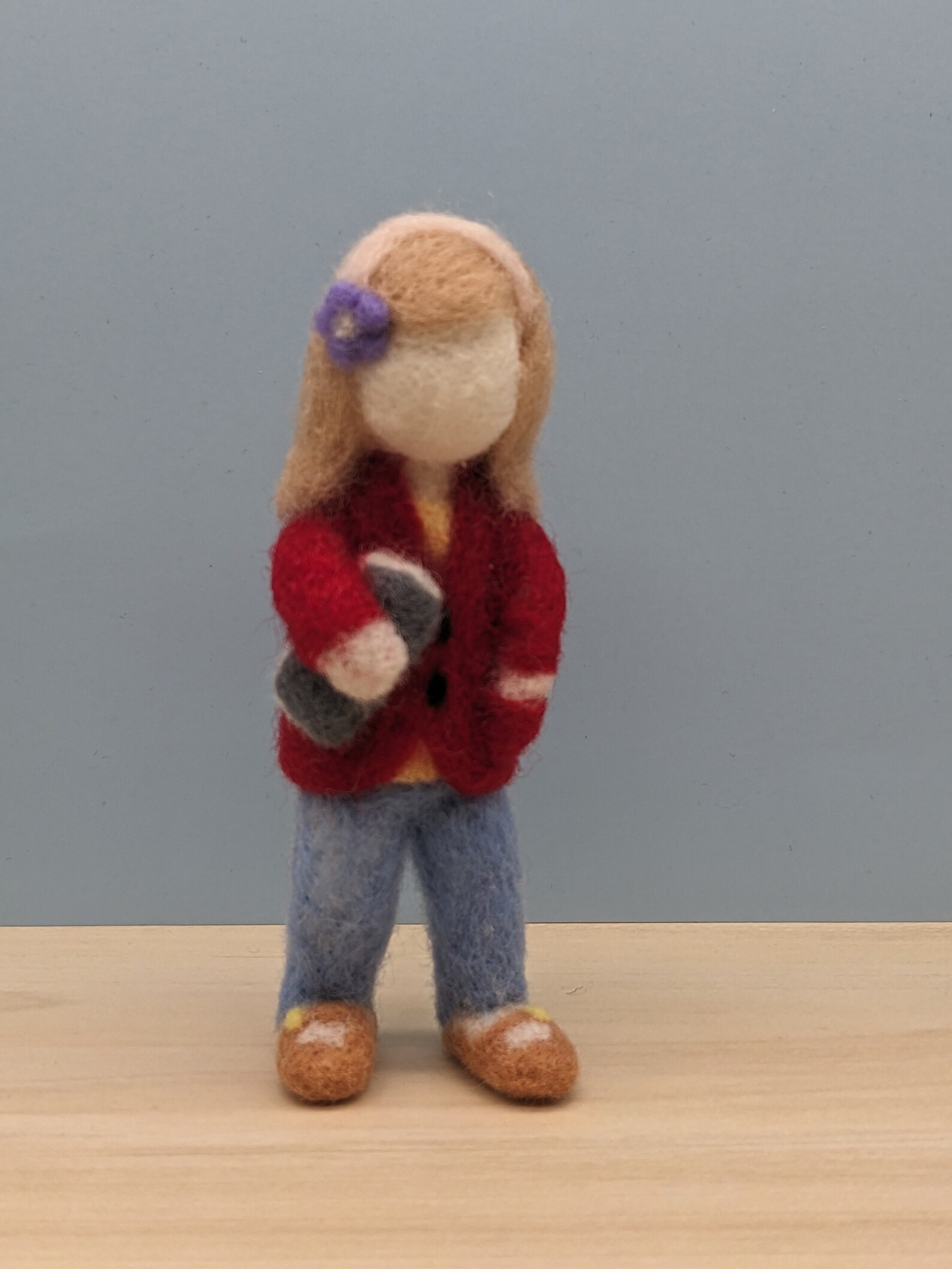 Needle Felt School Girl Needle Felt Person School Girl Doll - Etsy