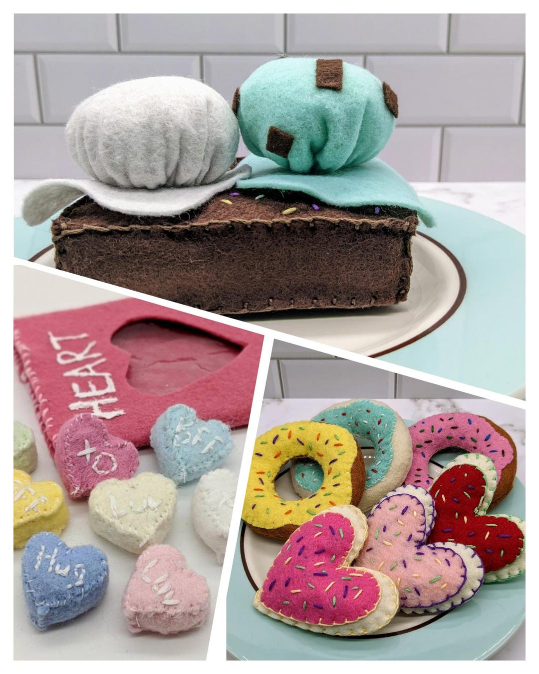 Felt Food Dessert Handmade Toys Play Kitchen Playroom Classroom ...