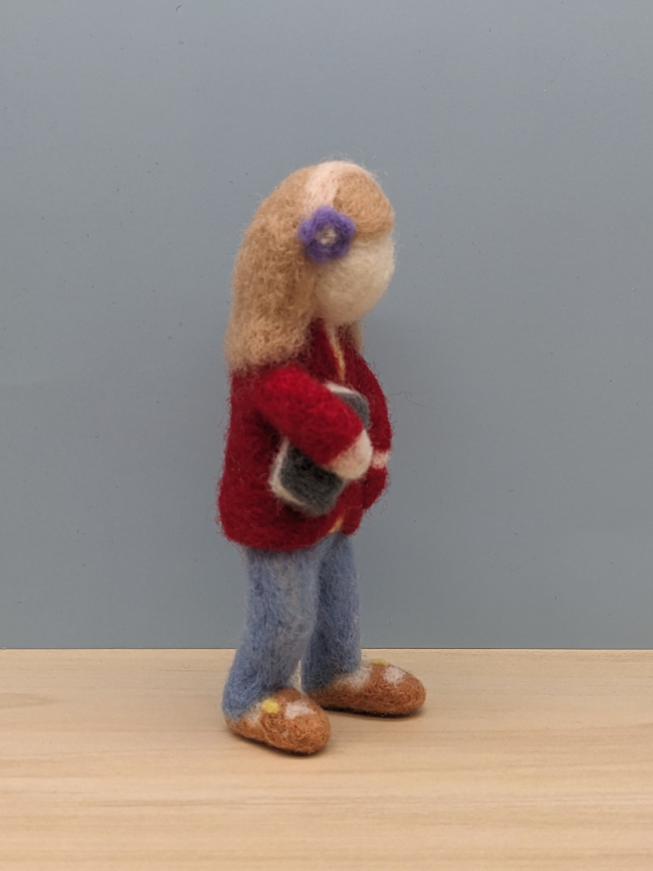 Needle Felt School Girl Needle Felt Person School Girl Doll - Etsy