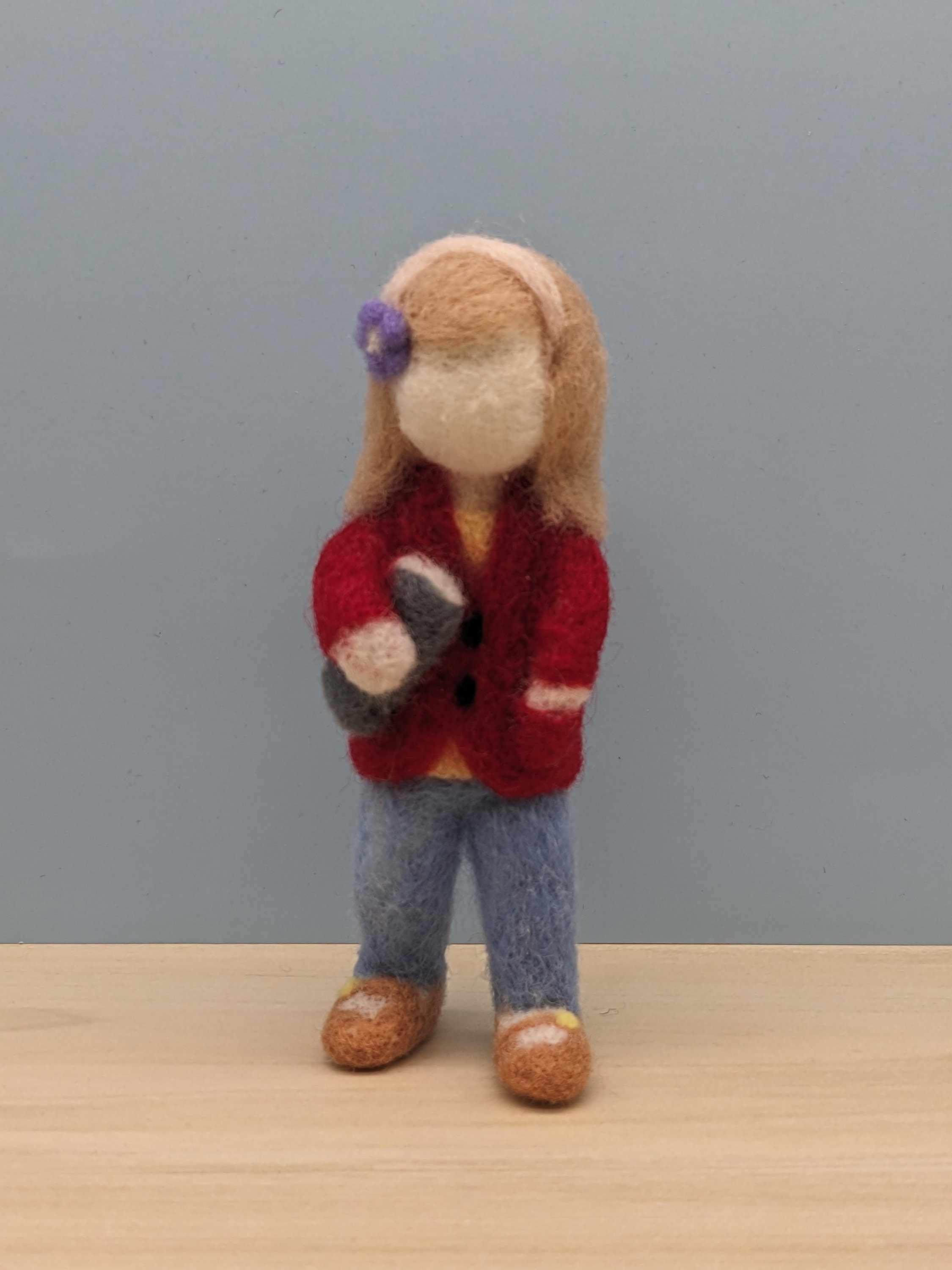 Needle Felt School Girl Needle Felt Person School Girl Doll - Etsy