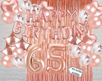 Happy 65th Birthday Backdrop - Etsy