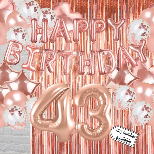 43rd Birthday Banner - Etsy