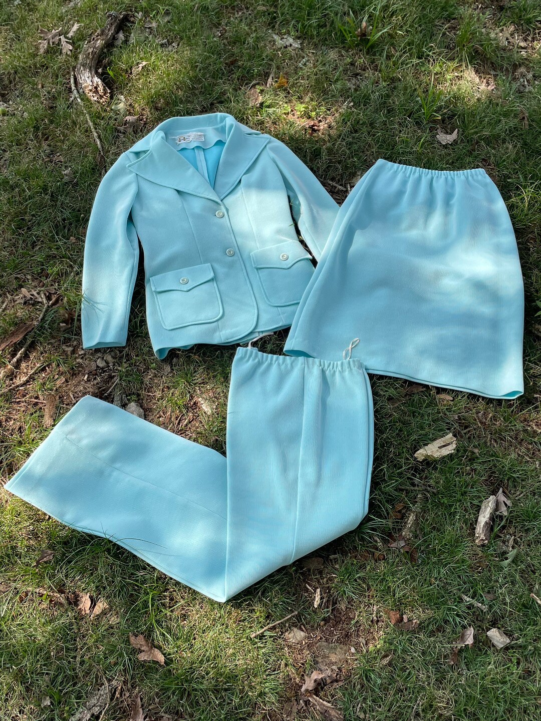 Vintage Baby Blue 3 Piece Set - Etsy