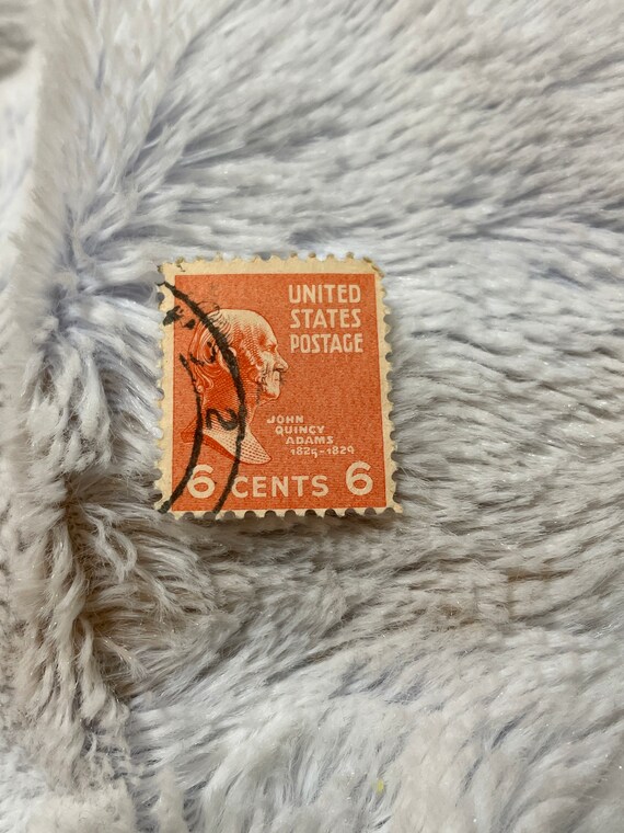 6 Cent John Quincy Adams Stamp | Etsy