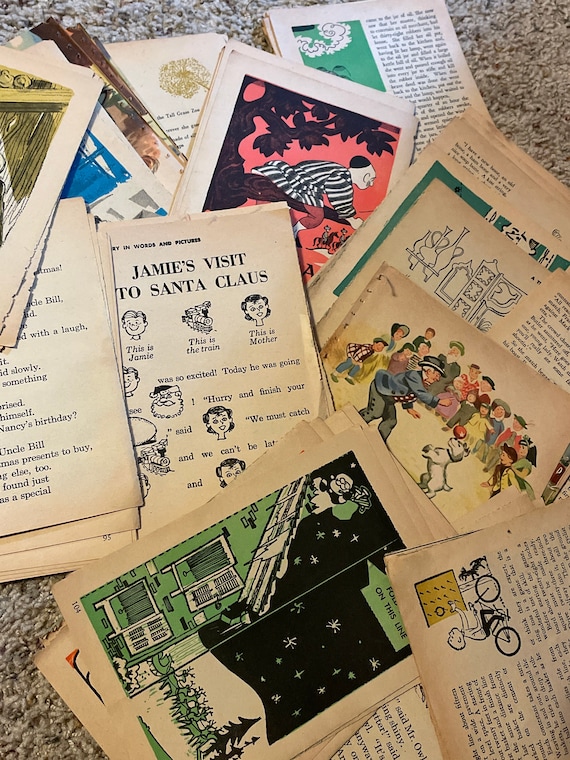 Lot of 6 Random Magazine/book Pages | Etsy