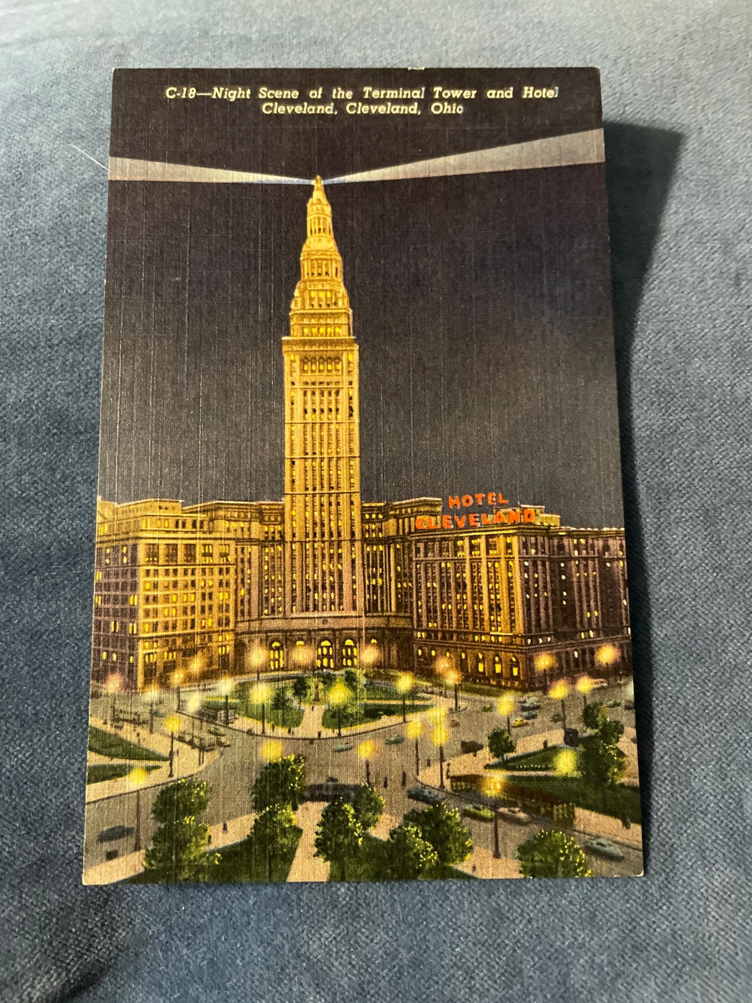 Vintage Terminal Tower Postcard - Etsy