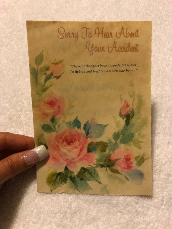Vintage Sorry About Your Accident Card | Etsy