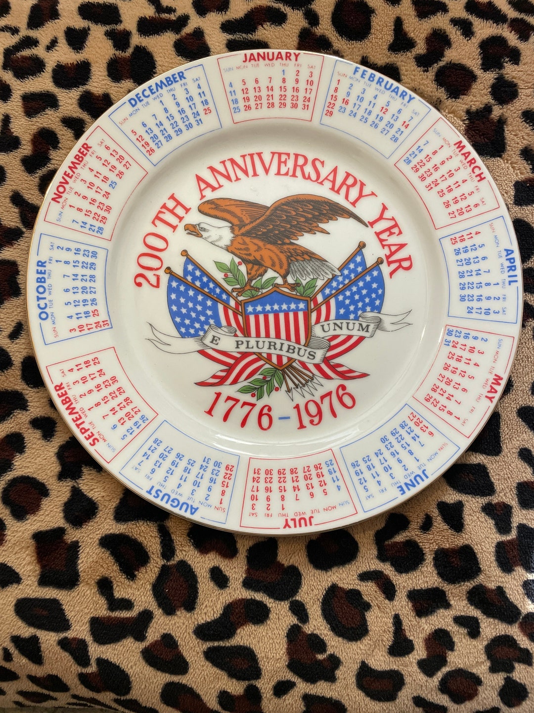 Vintage American Bicentennial Plate - Etsy